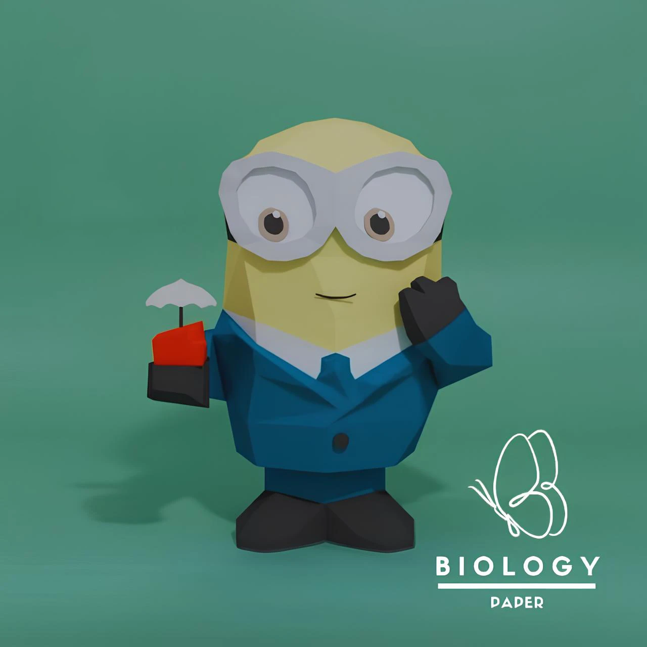Despicable Me Minions Wobble Low Poly Papercraft Template Pepakura PDF ...