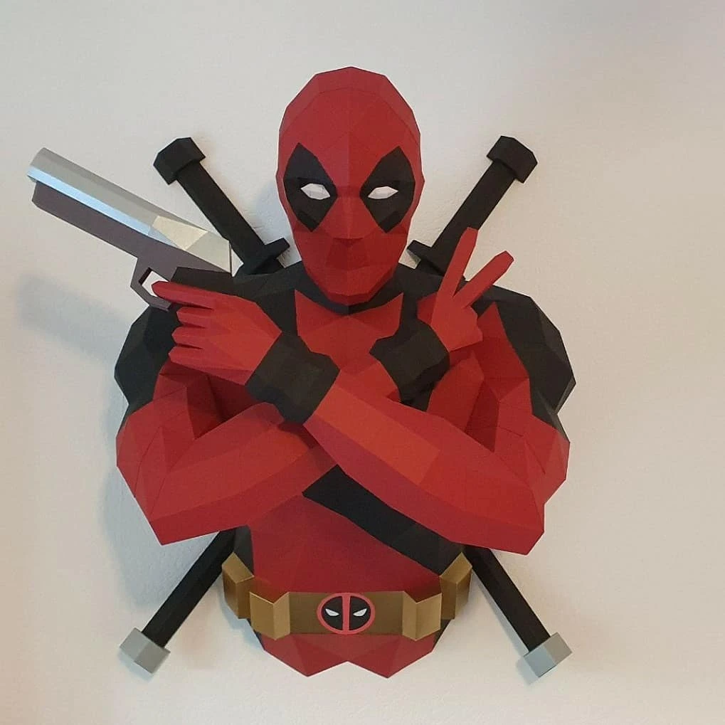 Deadpool Gun Papercraft, PDF Template, DIY 3d Model, FanArt, Paper ...
