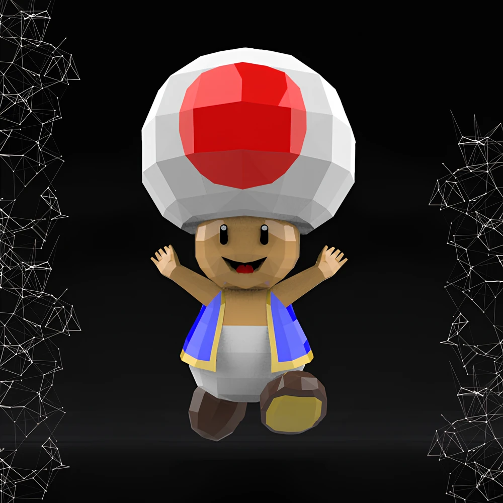 Toad Kinopio Papercraft , PDF Template, DIY 3d Model, FanArt, Paper ...
