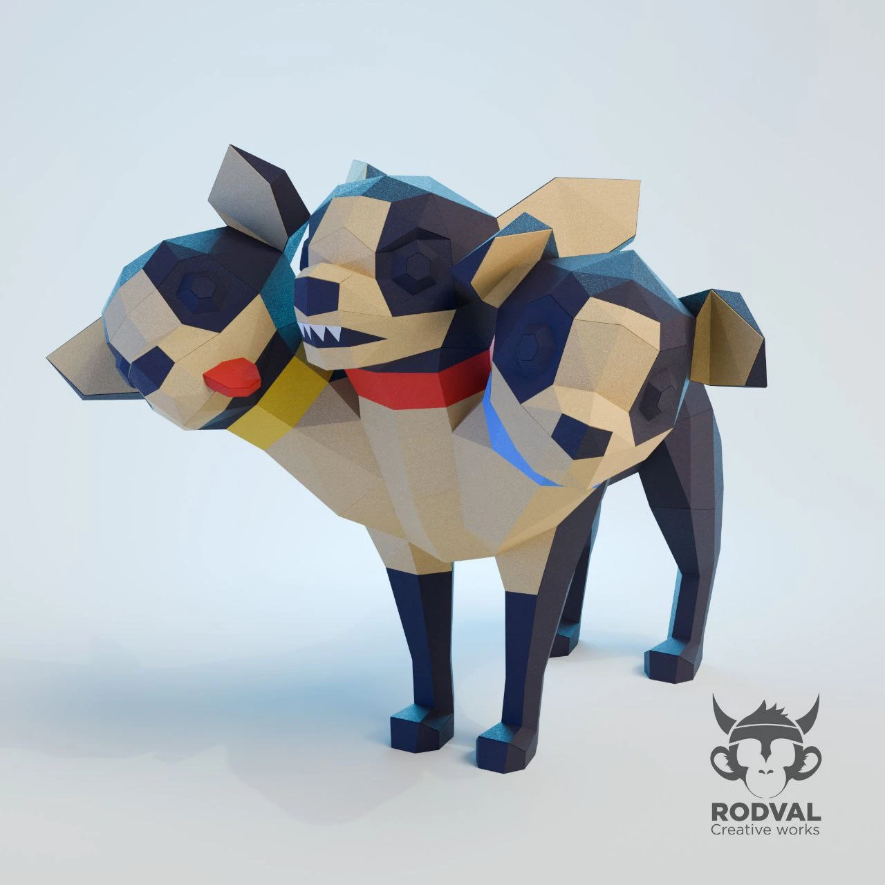 CERBERUS CHIHUAHUA, Papercraft, Template, DIY, Paper, Low Poly, Cute ...