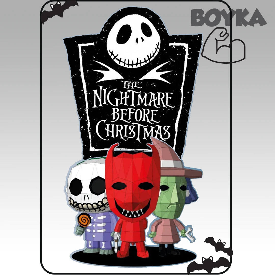Combo 3 Lock Shock Barrel The Nightmare Before Christmas Low Poly ...