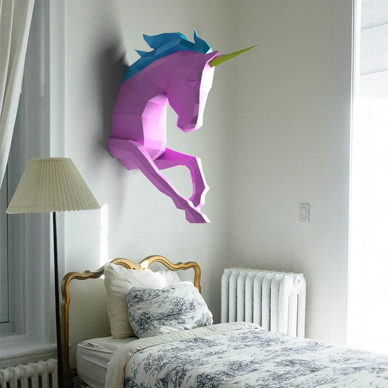 Unicorn Papercraft, PAPERCRAFT KIT, Unicorn model, Unicorn DIY ...