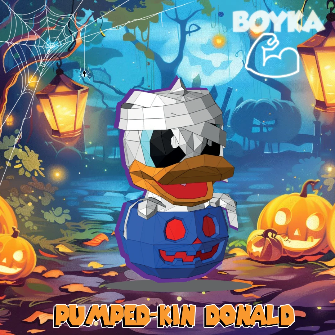 Pumped-kin Donald Duck Baby Kawaii Low Poly Papercraft Templates Gift ...