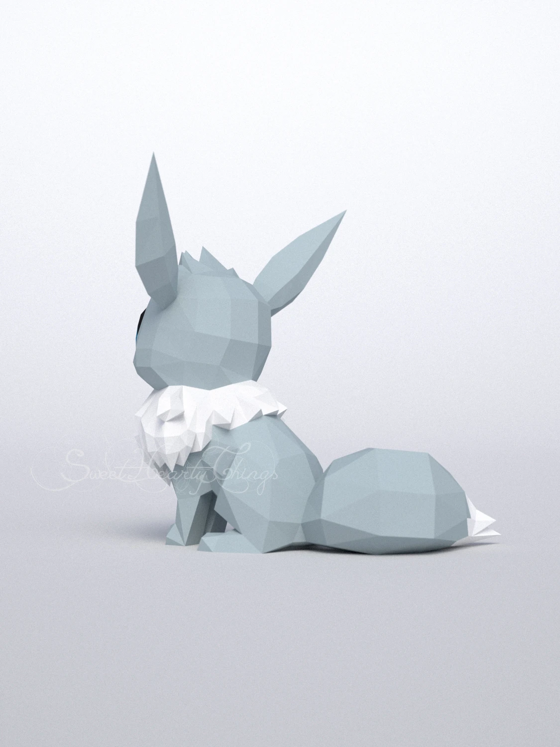 DIY 3d papercraft Pokemon Eevee Shiny PDF Templates Low Poly ...