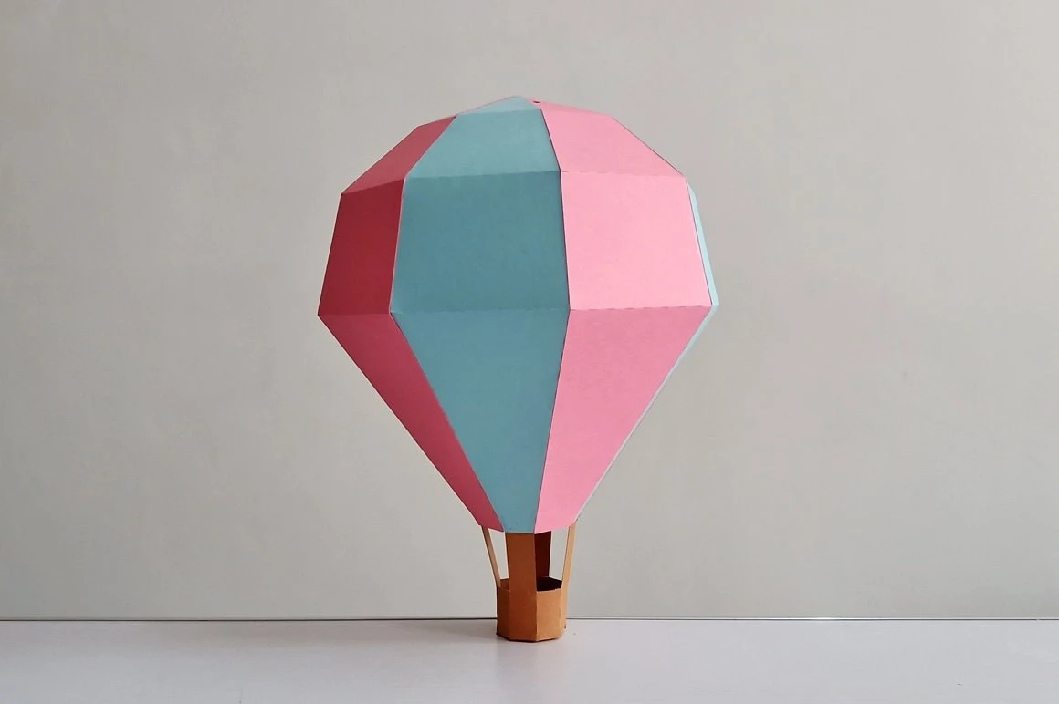 DIY Papercraft Hot air balloon decorations,Paper balloon PNG,Printable ...
