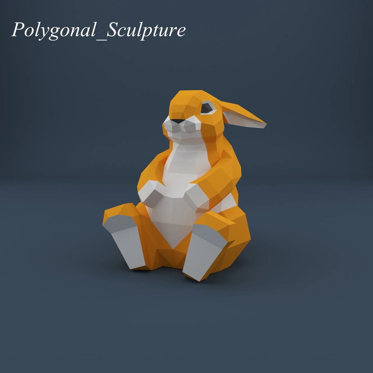 Rabbit Papercraft Template - Low Poly, Pepakura PDF, DIY Handmade, Home ...