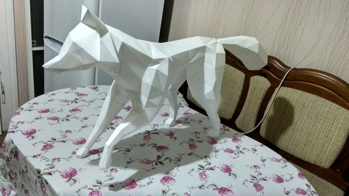 Fox Running PDF Template, Low Poly, Paper Sculpture, DIY, Pepakura ...