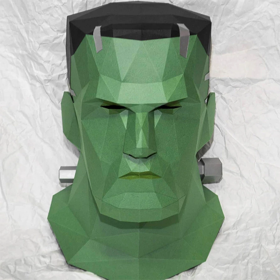 DIY Frankenstein Papercraft Template Low Poly 3D Monster Model ...