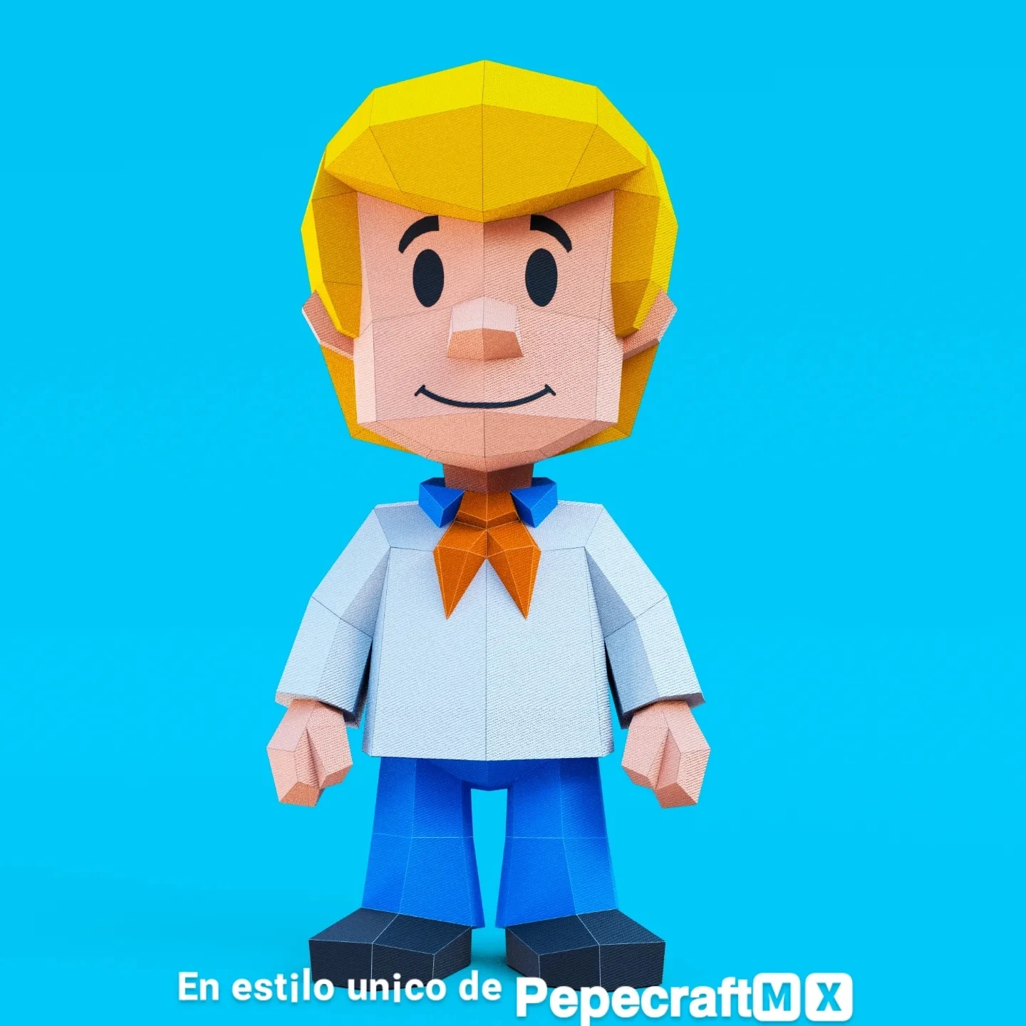 Fred 3D Digital Template PDF | DIY Papercraft | Scooby-Doo | Instant ...