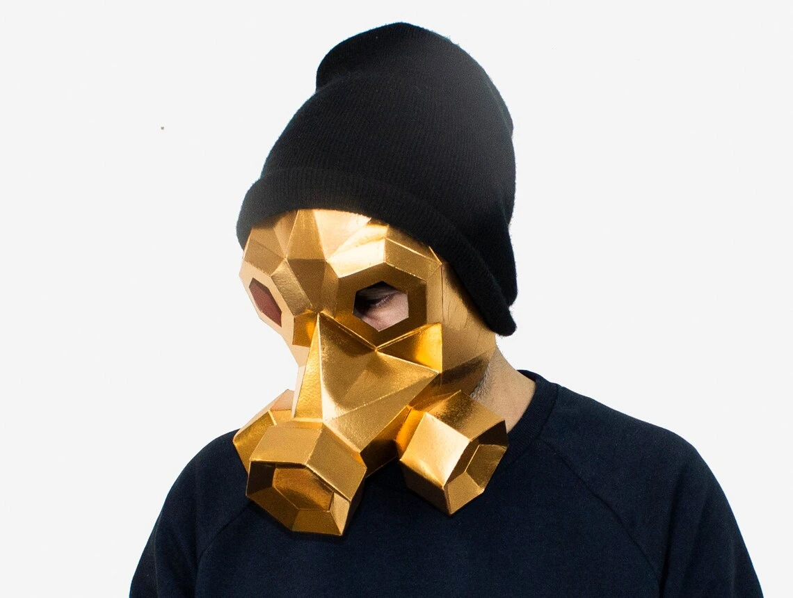 DIY Gas Mask, Steampunk Mask, 3D Paper Craft Template, Halloween Mask ...