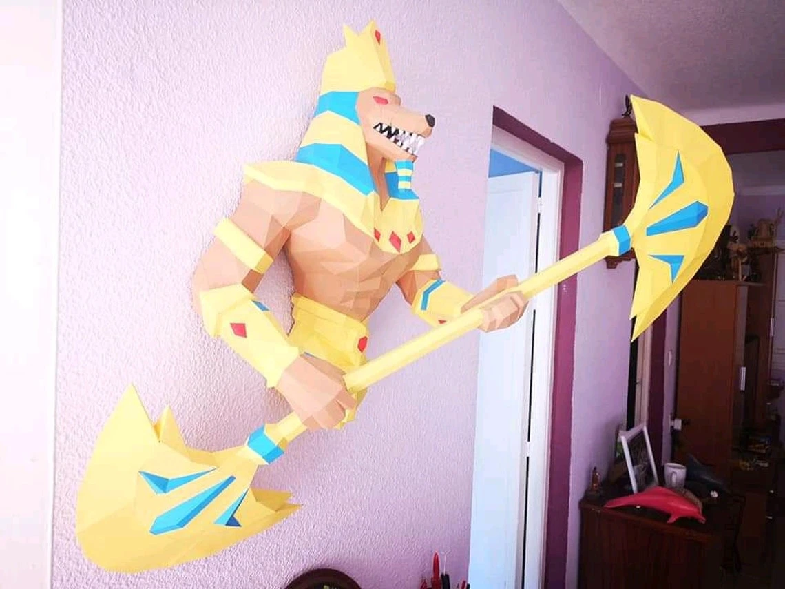 Anubis 2, Weighing Of The Heart Papercraft, PDF Template, DIY 3d Model ...