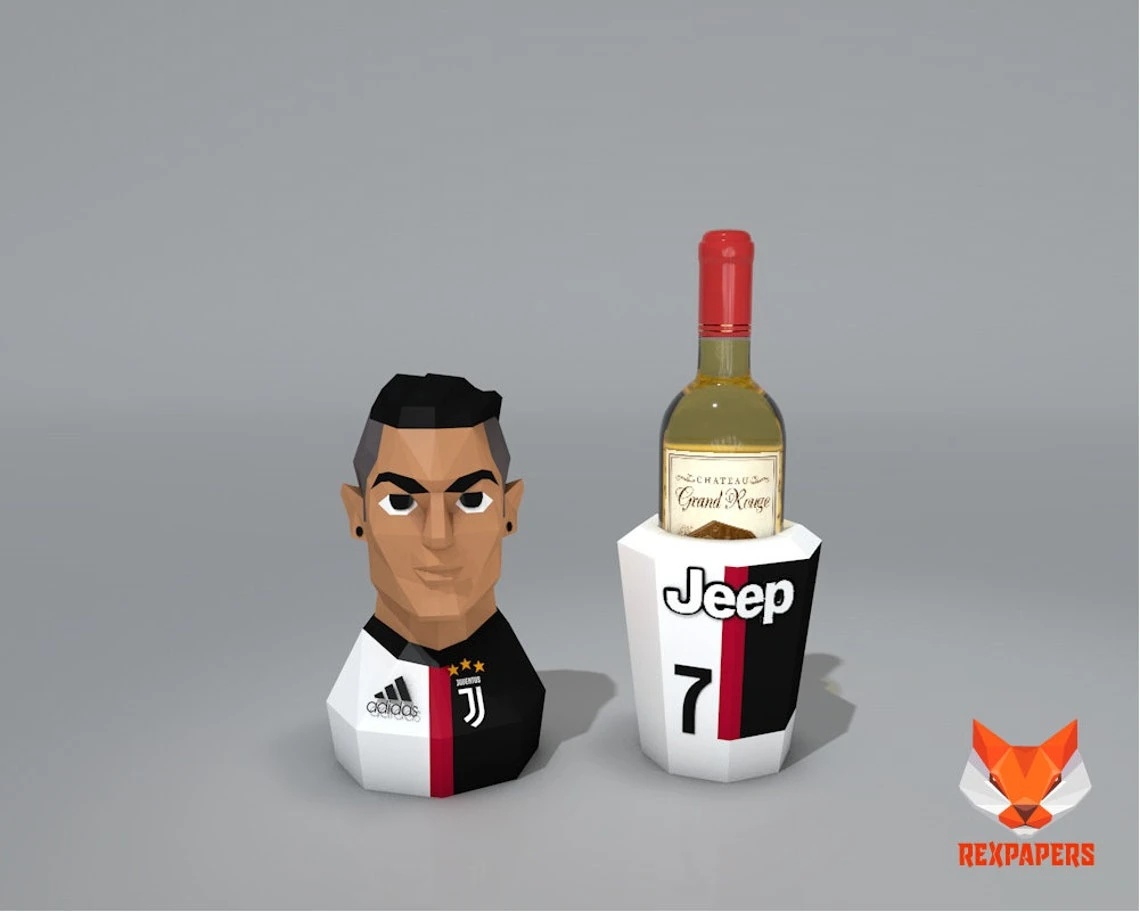 Cristiano Ronaldo CR7 Wine Box, Winebox Papercraft, PDF Template, DIY ...