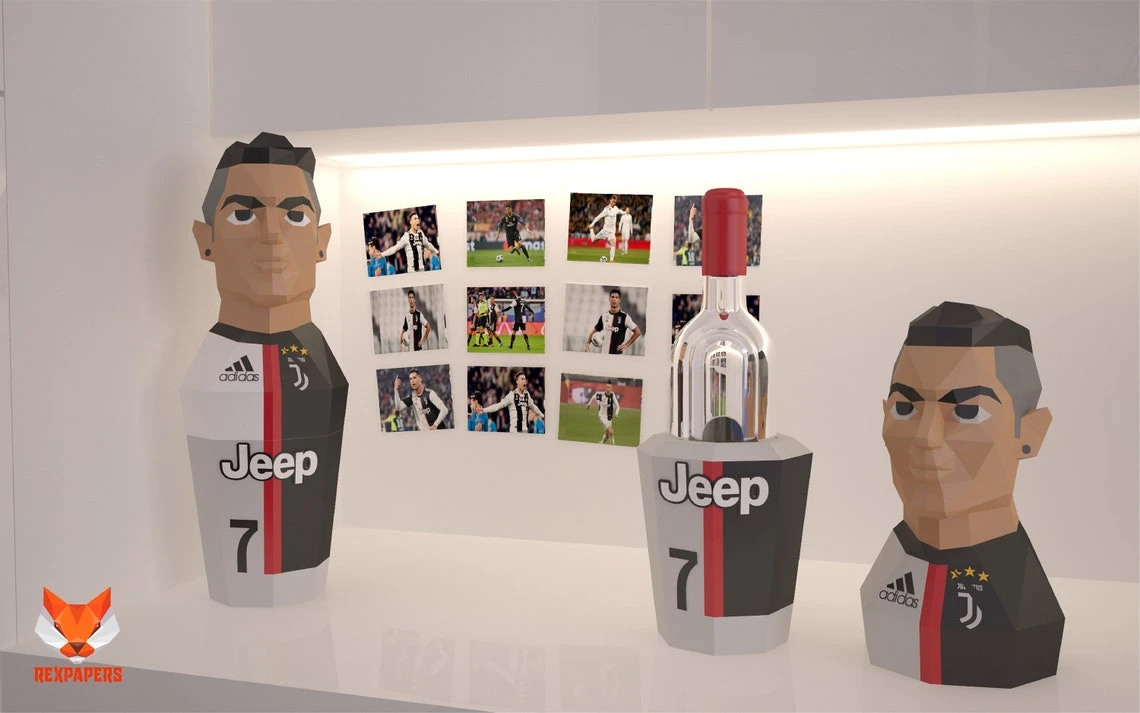 Cristiano Ronaldo CR7 Wine Box, Winebox Papercraft, PDF Template, DIY ...