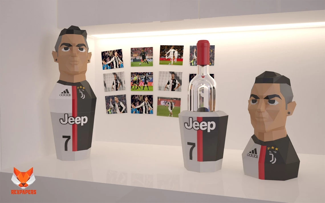 Cristiano Ronaldo CR7 Wine Box, Winebox Papercraft, PDF Template, DIY ...