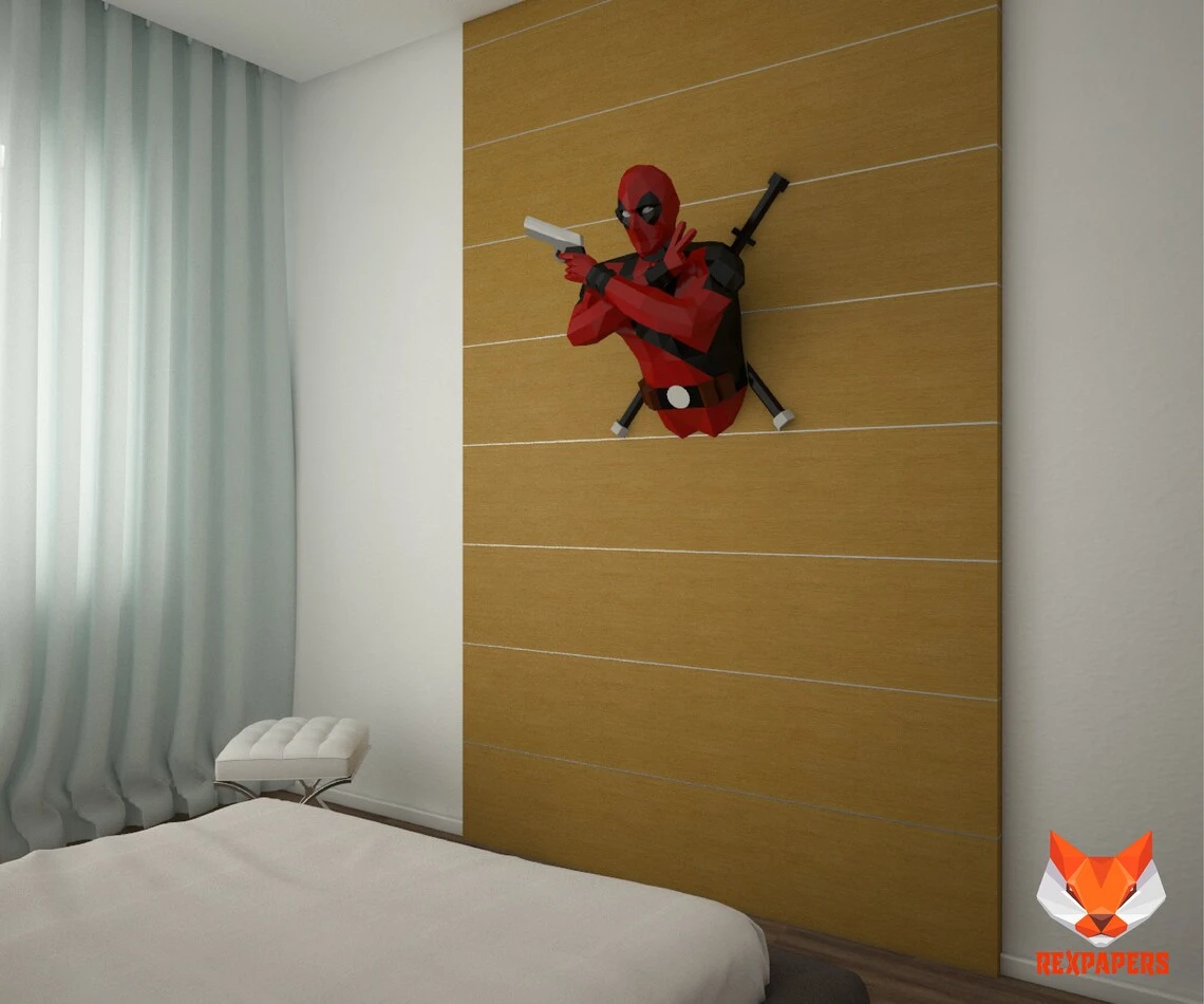 Deadpool Gun Papercraft, PDF Template, DIY 3d Model, FanArt, Paper ...