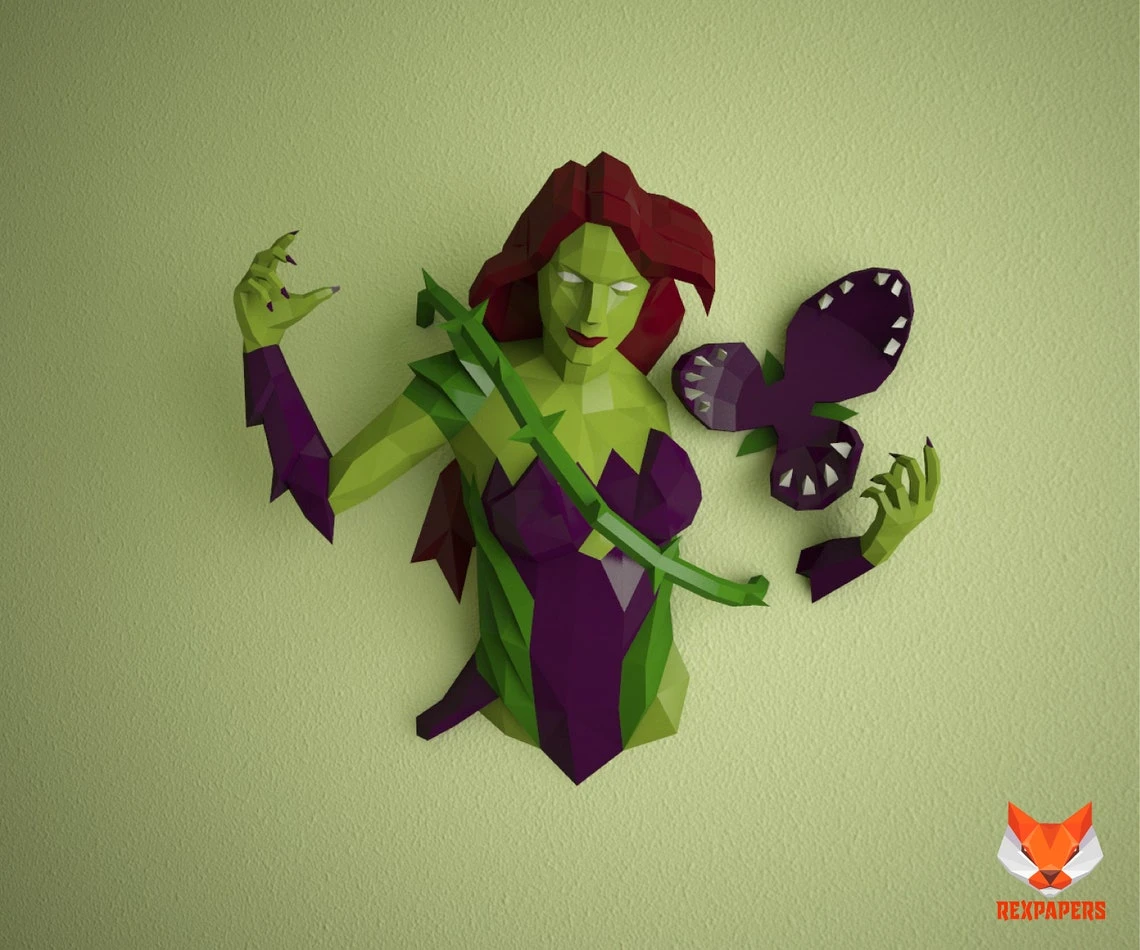 Poison Ivy, Hiedra, Bring Gotham City Papercraft, PDF Template, DIY 3d ...