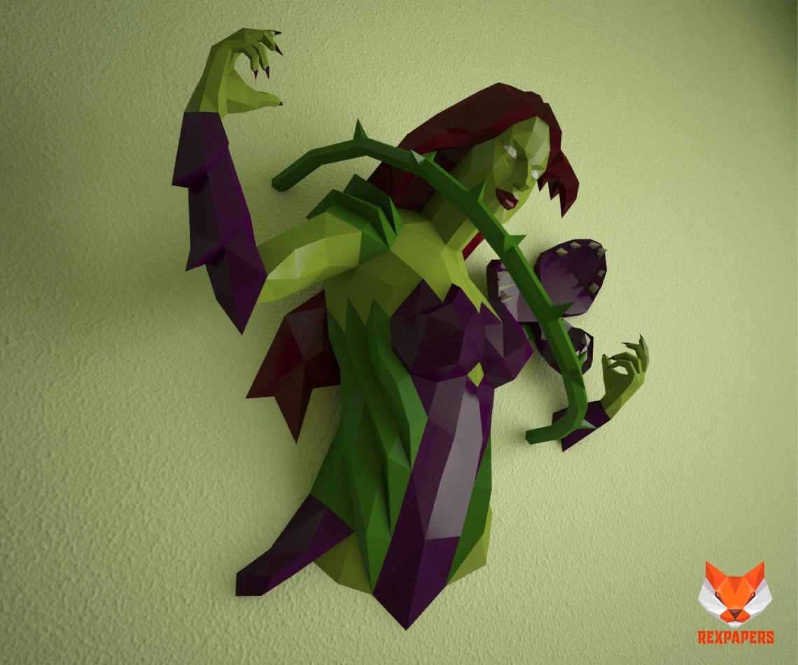 Poison Ivy, Hiedra, Bring Gotham City Papercraft, PDF Template, DIY 3d ...