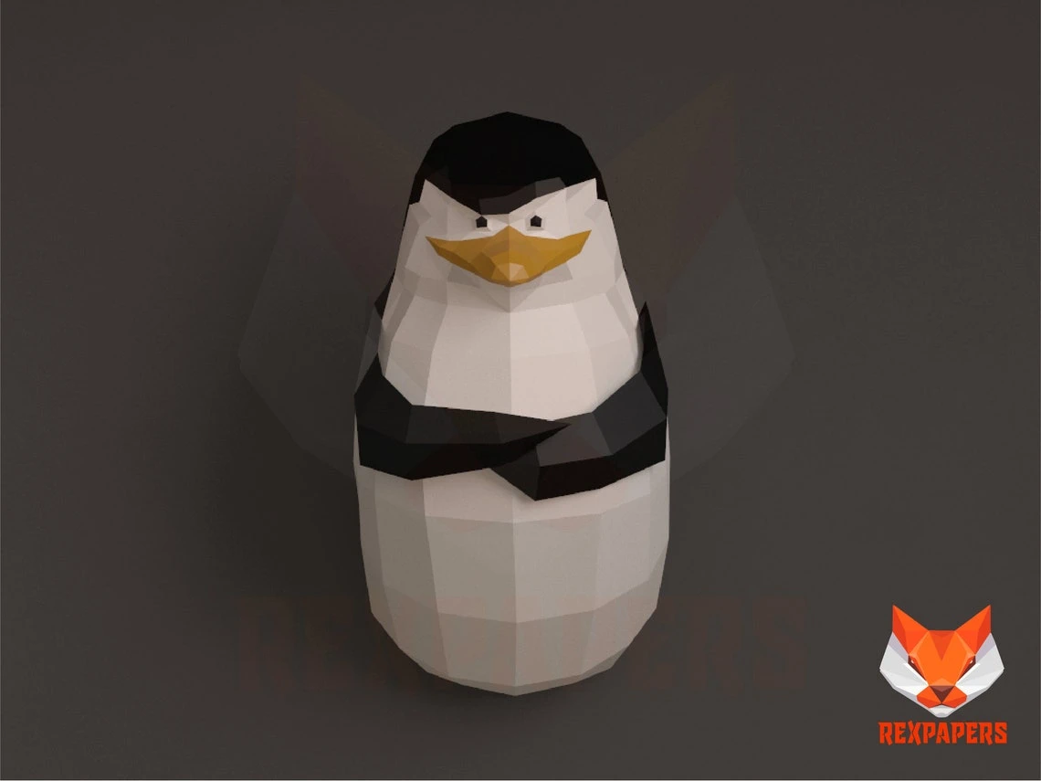 The Penguins of Madagascar Papercraft, PDF Template, DIY 3d Model ...
