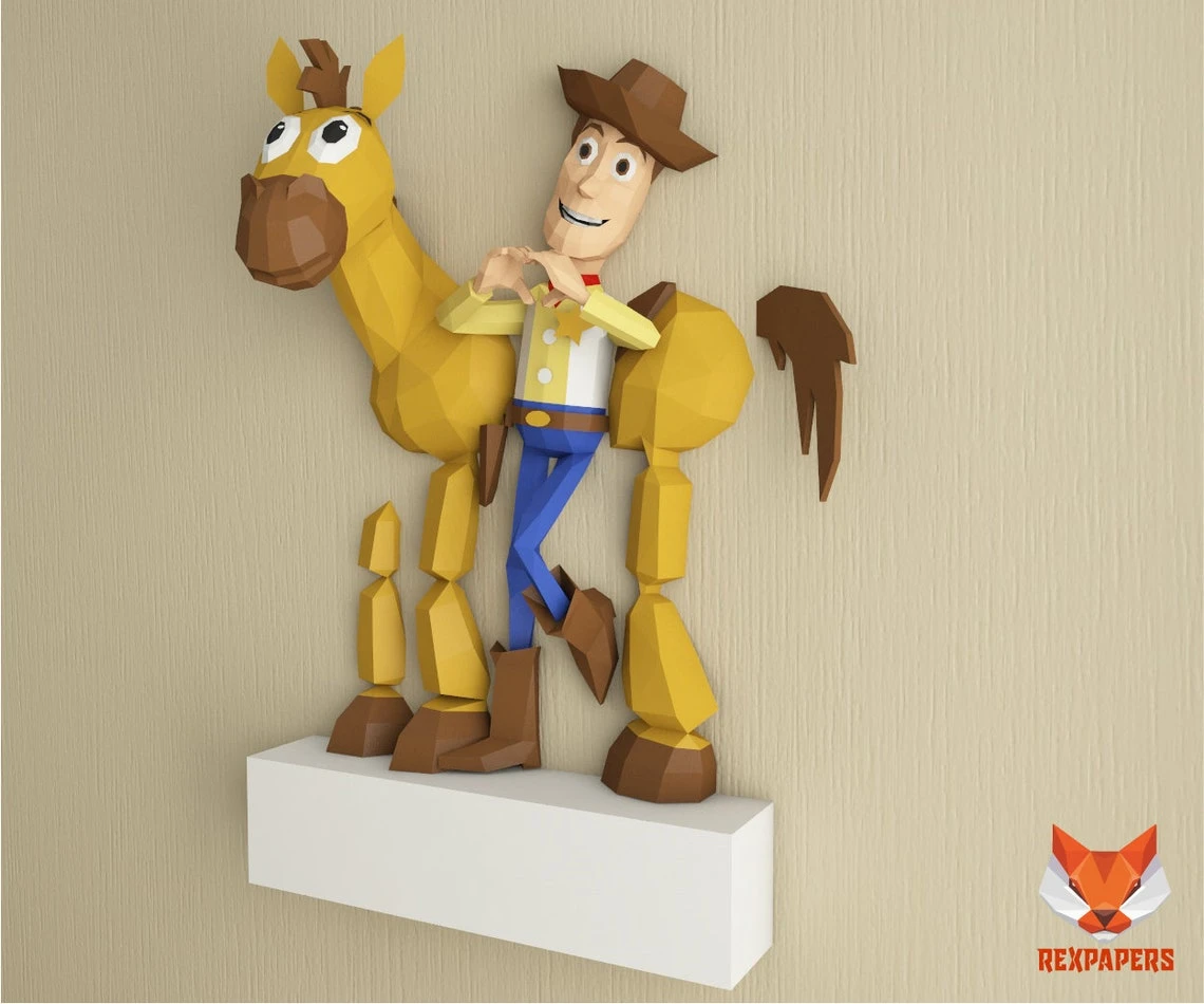 Sheriff Woody Pride, Toy Story Papercraft, PDF Template, DIY 3d Model ...