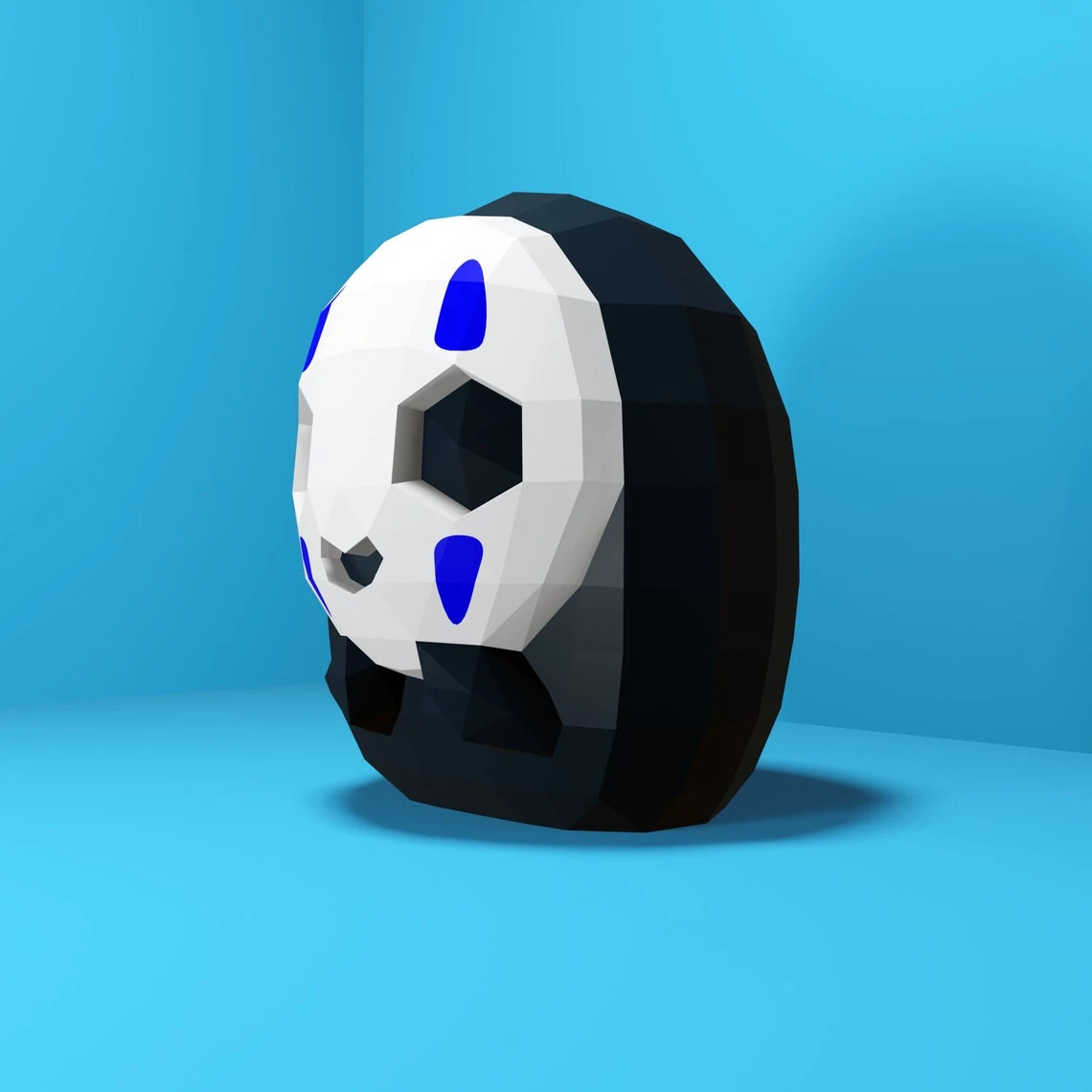 No-Face Papercraft, Kaonashi, Sin cara,DIY PDF, Low Poly, origami ...