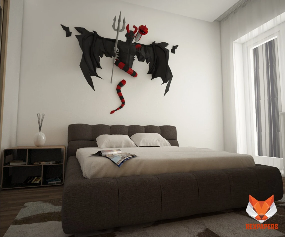 Devil Demon Papercraft, PDF Template, DIY 3d Model, FanArt, Paper ...