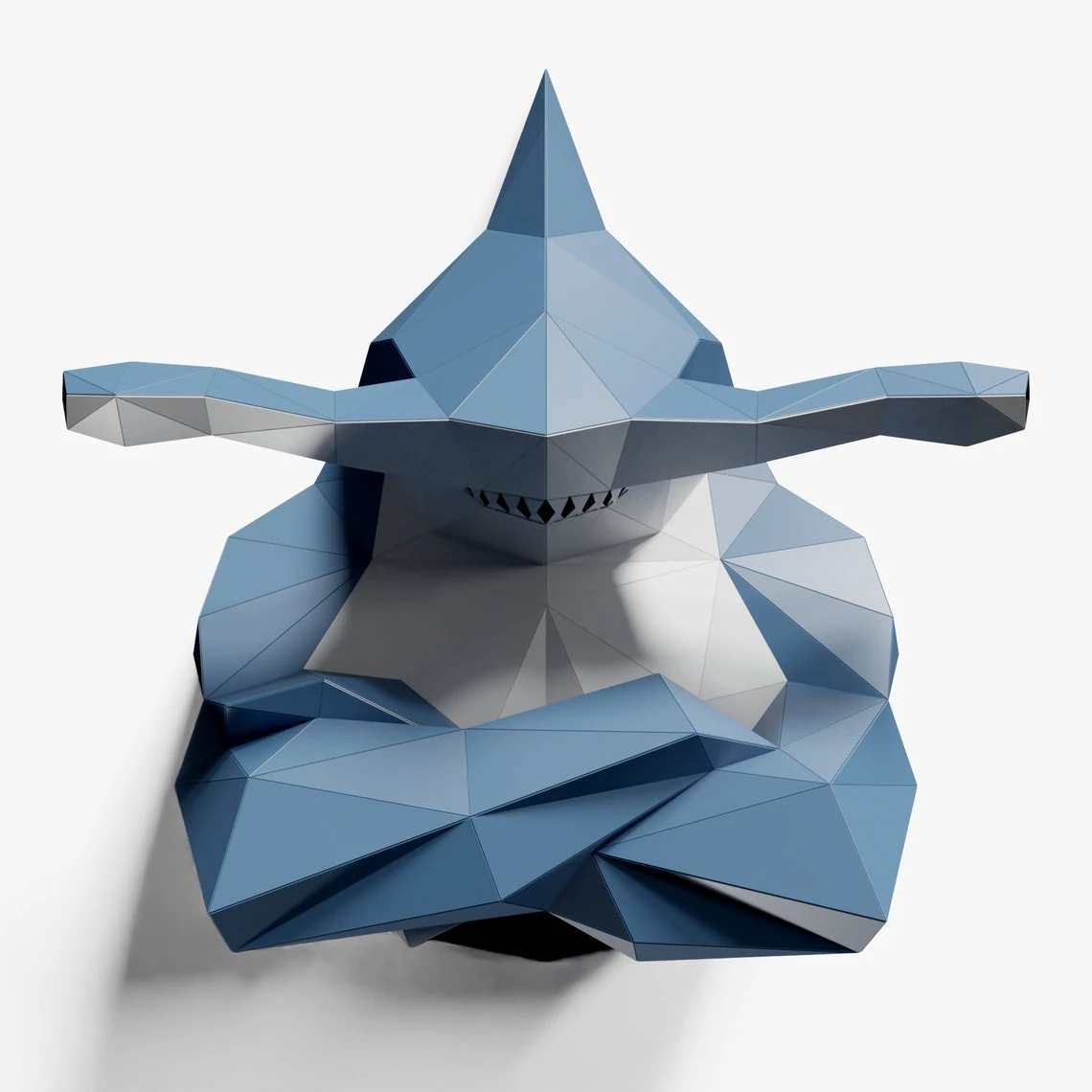 Hammerhead Shark Wall Décor Paper Sculpture, Printable PDF template ...