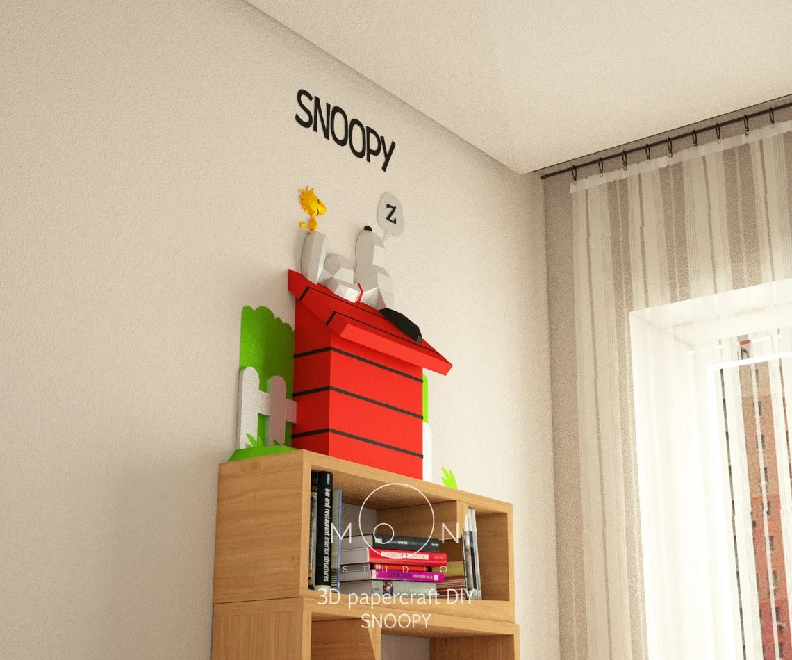 Snoopy, DIY, Papercraft, PDF, Svg, Dxf, Low Poly, 3D model, Craft ...