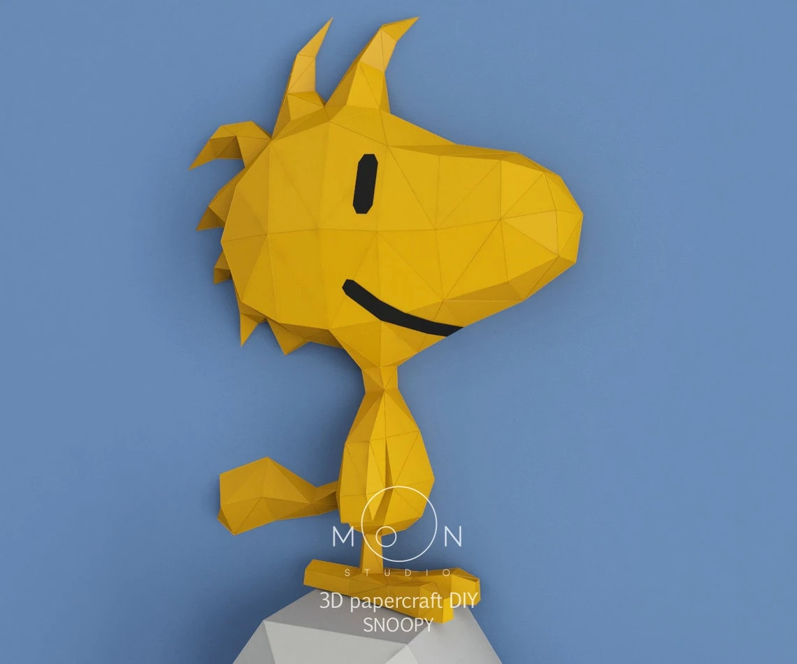 Snoopy, DIY, Papercraft, PDF, Svg, Dxf, Low Poly, 3D model, Craft ...