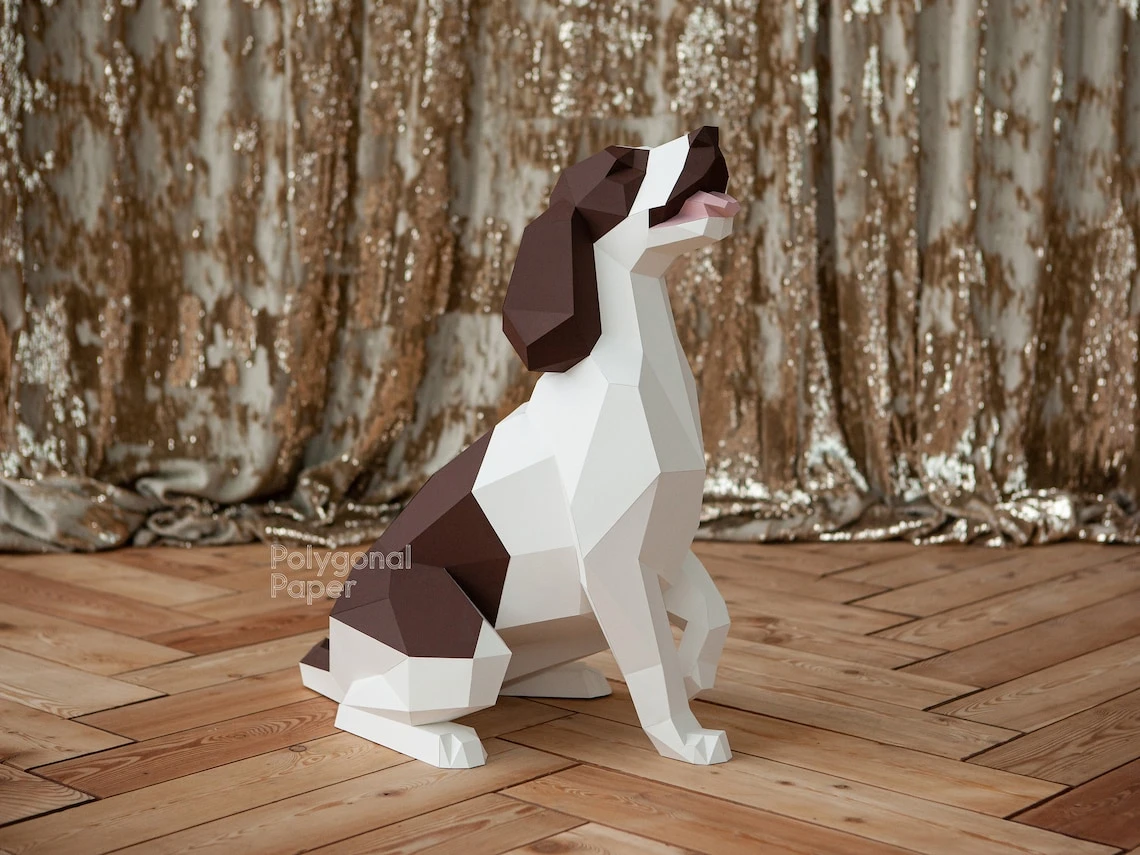 English Springer Spaniel: Digital Files for Papercraft. Printable PDF ...