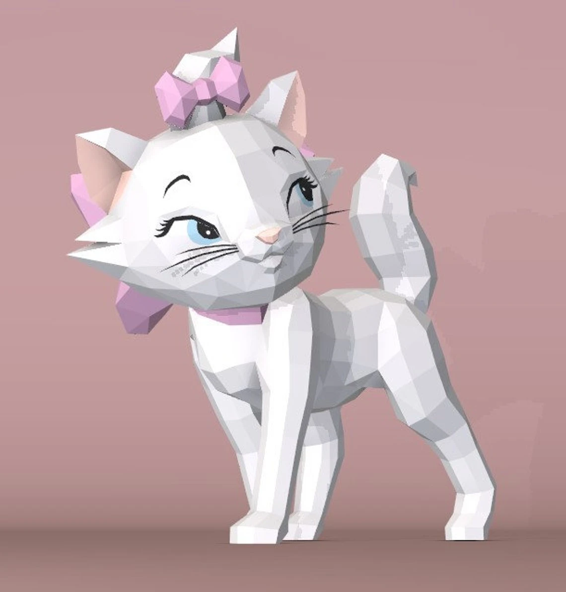 Cat Marie, The Aristocats Papercraft, PDF Template, DIY 3d Model ...