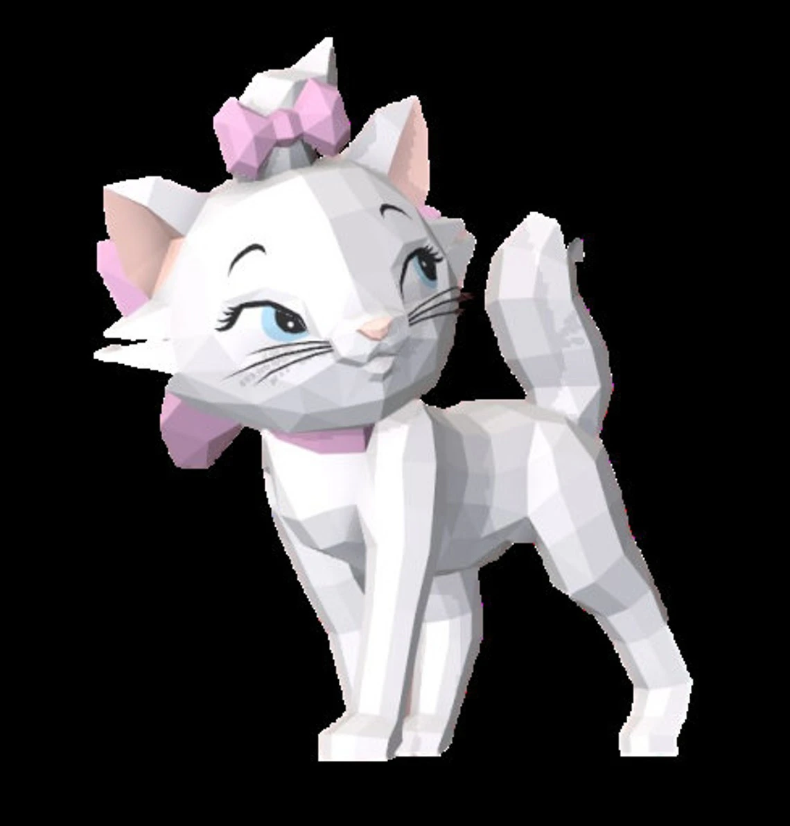 Cat Marie, The Aristocats Papercraft, PDF Template, DIY 3d Model ...
