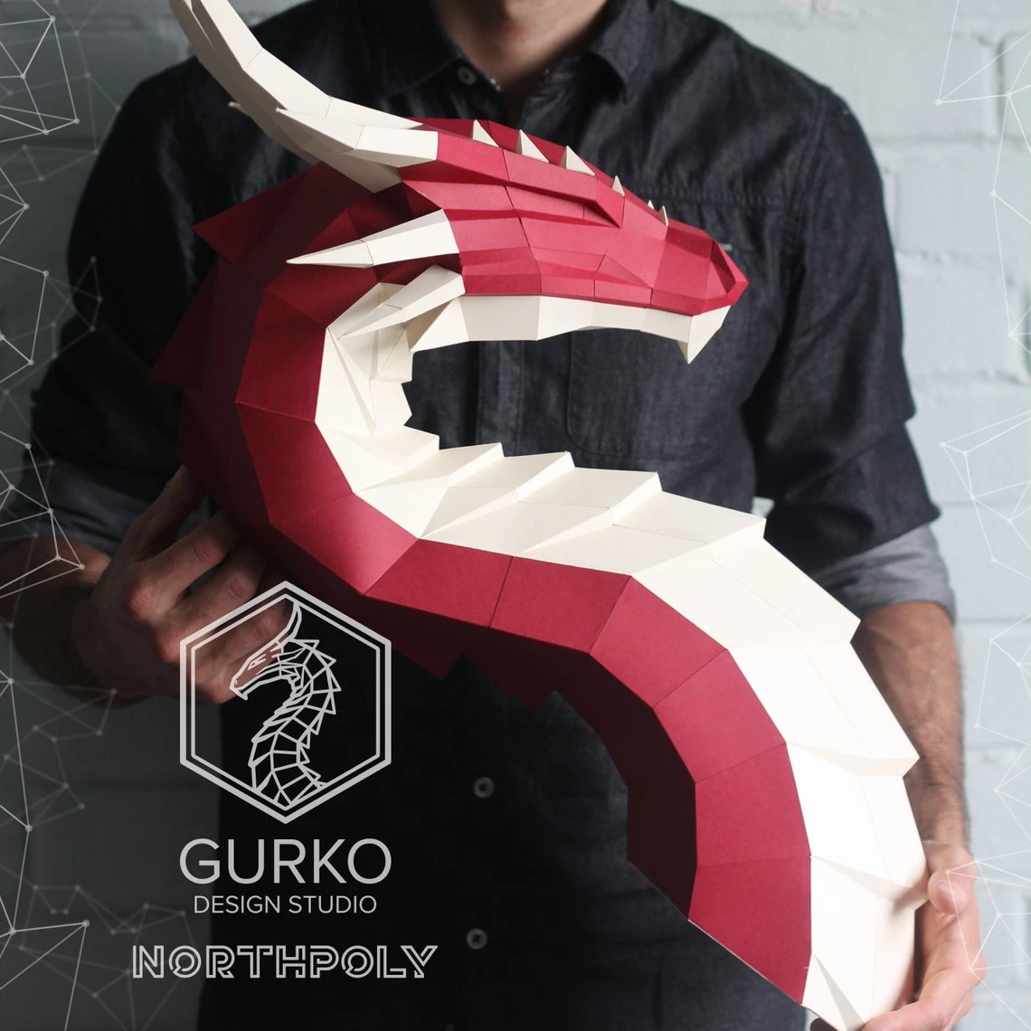 Fire Dragon Papercraft, Pdf, Gurko, Pepakura, Template, 3D Origami ...