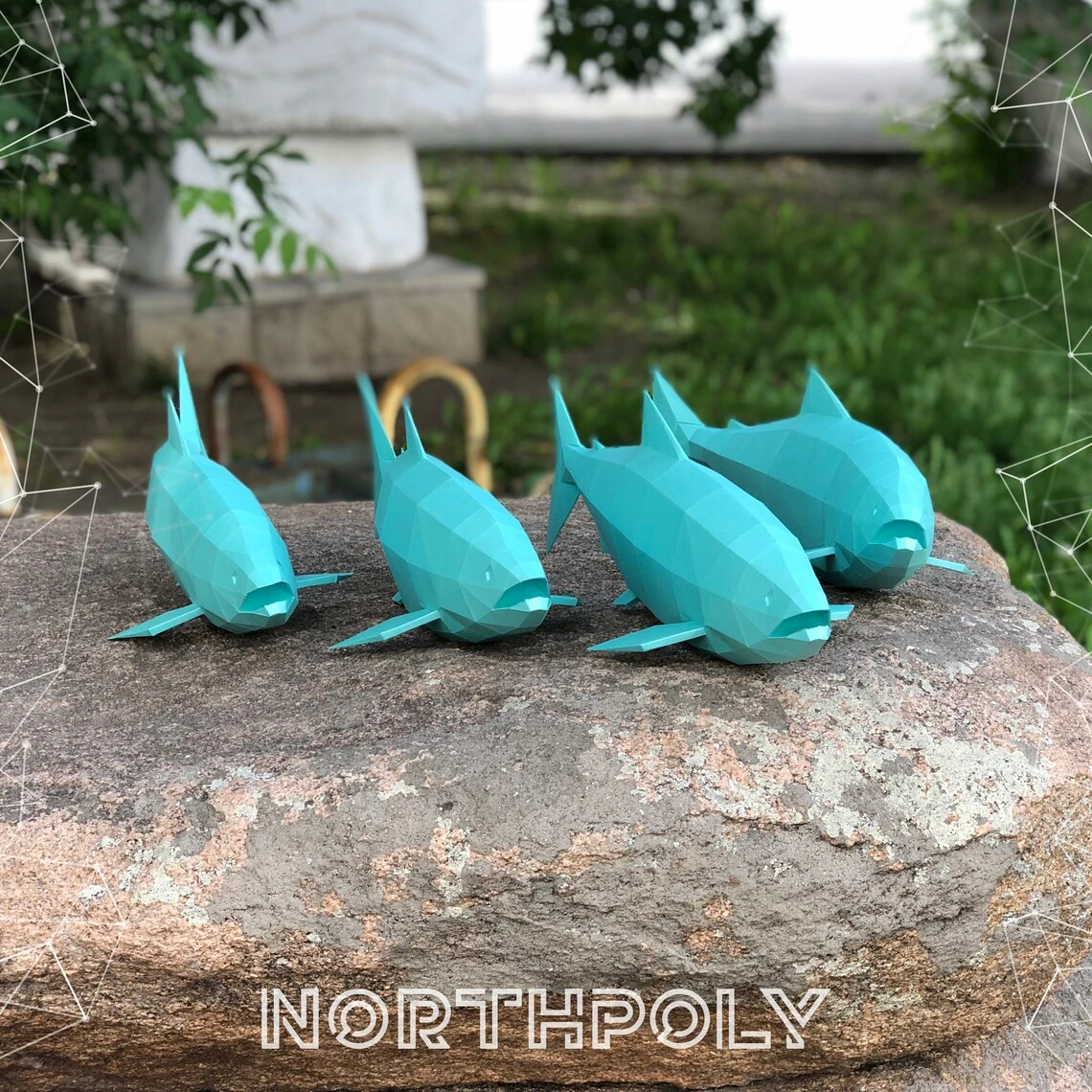 Papercraft Salmon 4 pieces, Fish, Pdf, Gurko, Pepakura, Template, 3D ...