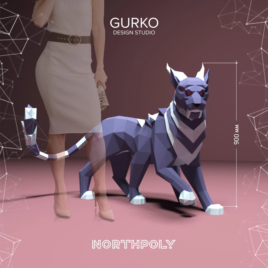 Chimera Cat Papercraft, Pdf, Gurko, Pepakura, Template, 3D Origami ...