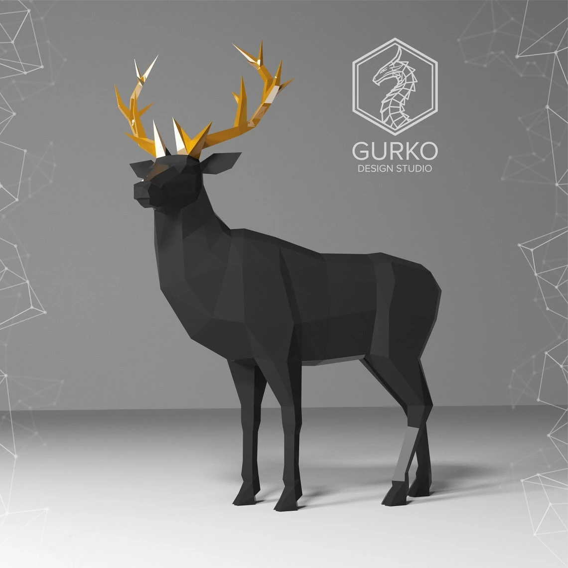 Red Deer Papercraft, Pdf, Gurko, Pepakura, Template, 3D Origami, Paper ...