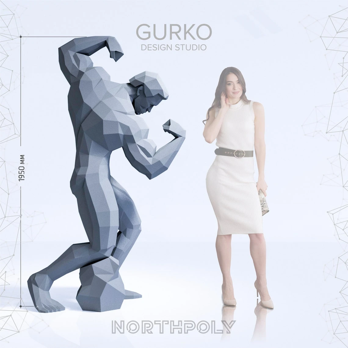 Papercraft Arnold’s Bodybuilding Pose, Pdf, Gurko, Pepakura, Template ...