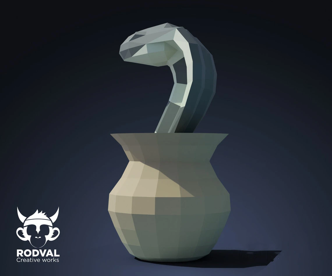 COBRA, Papercraft, Template, DIY, Paper, Low Poly, Cute, Kawaii, 3D ...