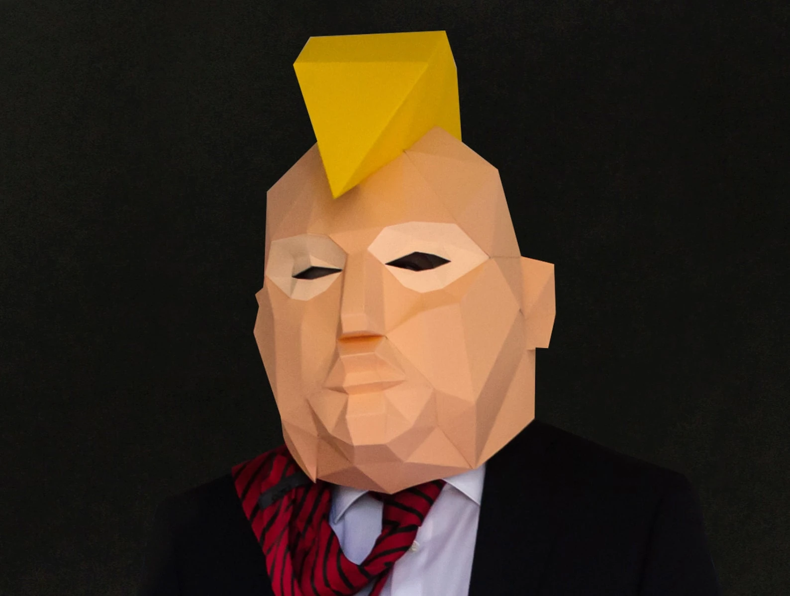 Donald Trump Mask, Politician Mask With Mohawk, 3D Paper Craft Template ...