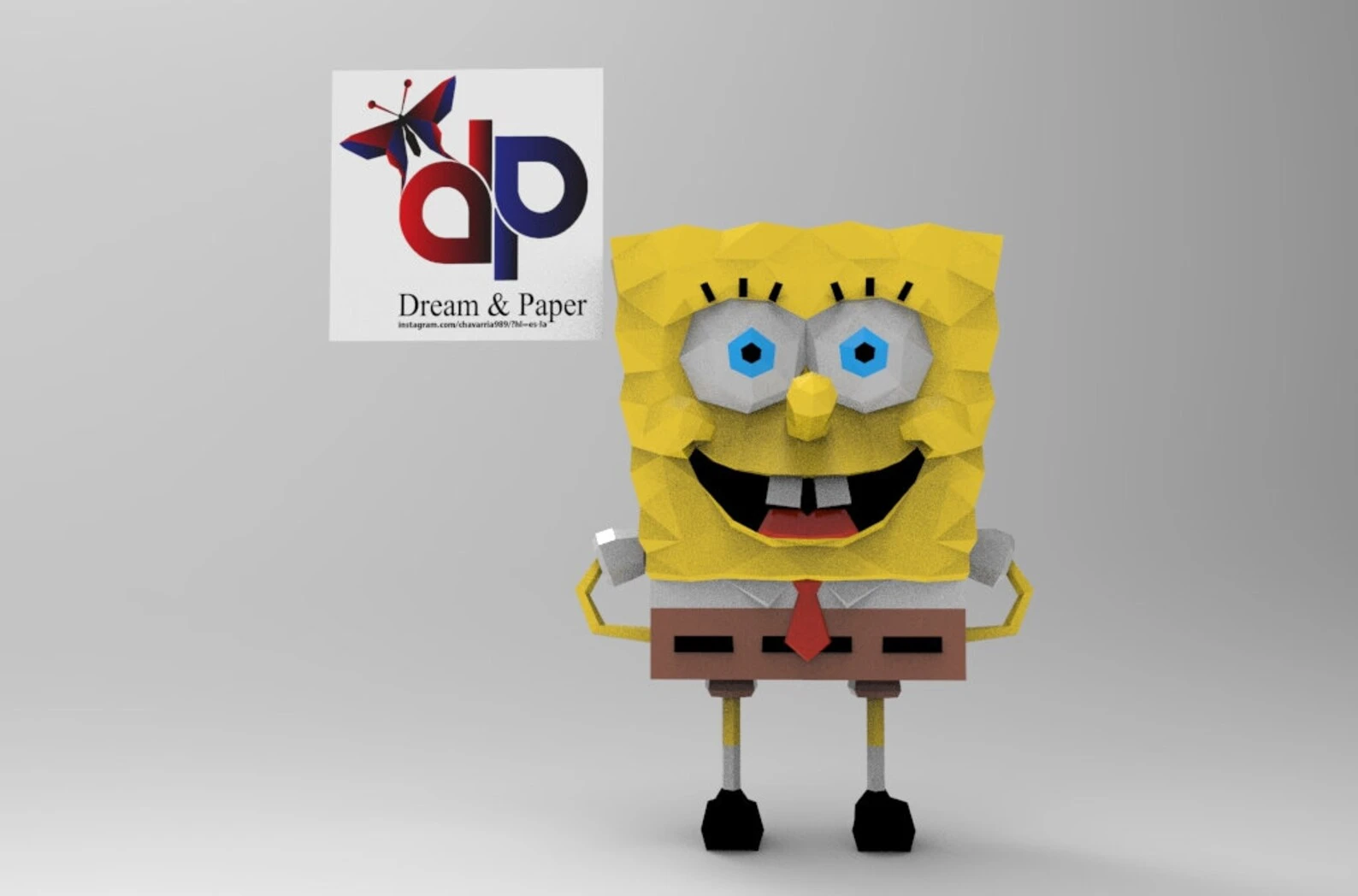 SpongeBob Papercraft , PDF Template, DIY 3d Model, FanArt, Paper ...