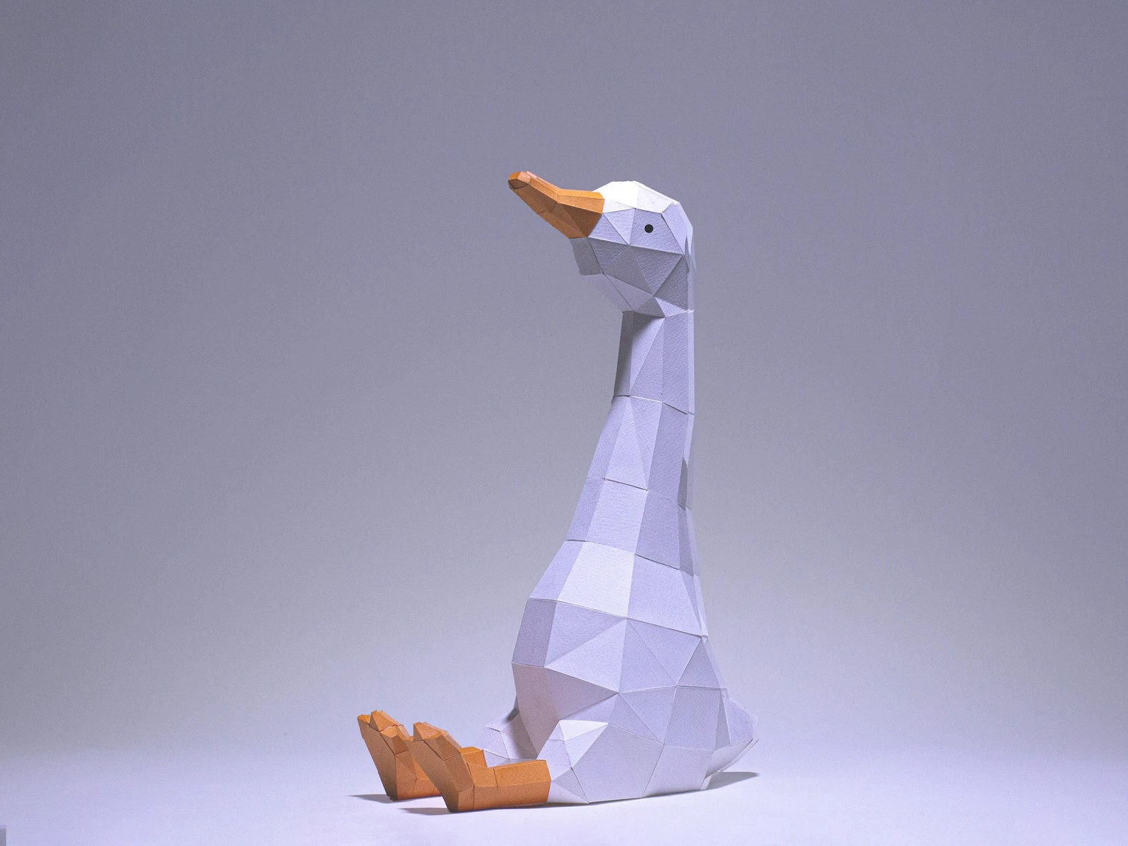 Goose Sit Paper Craft, Silly goose, Digital Template, Origami, PDF ...