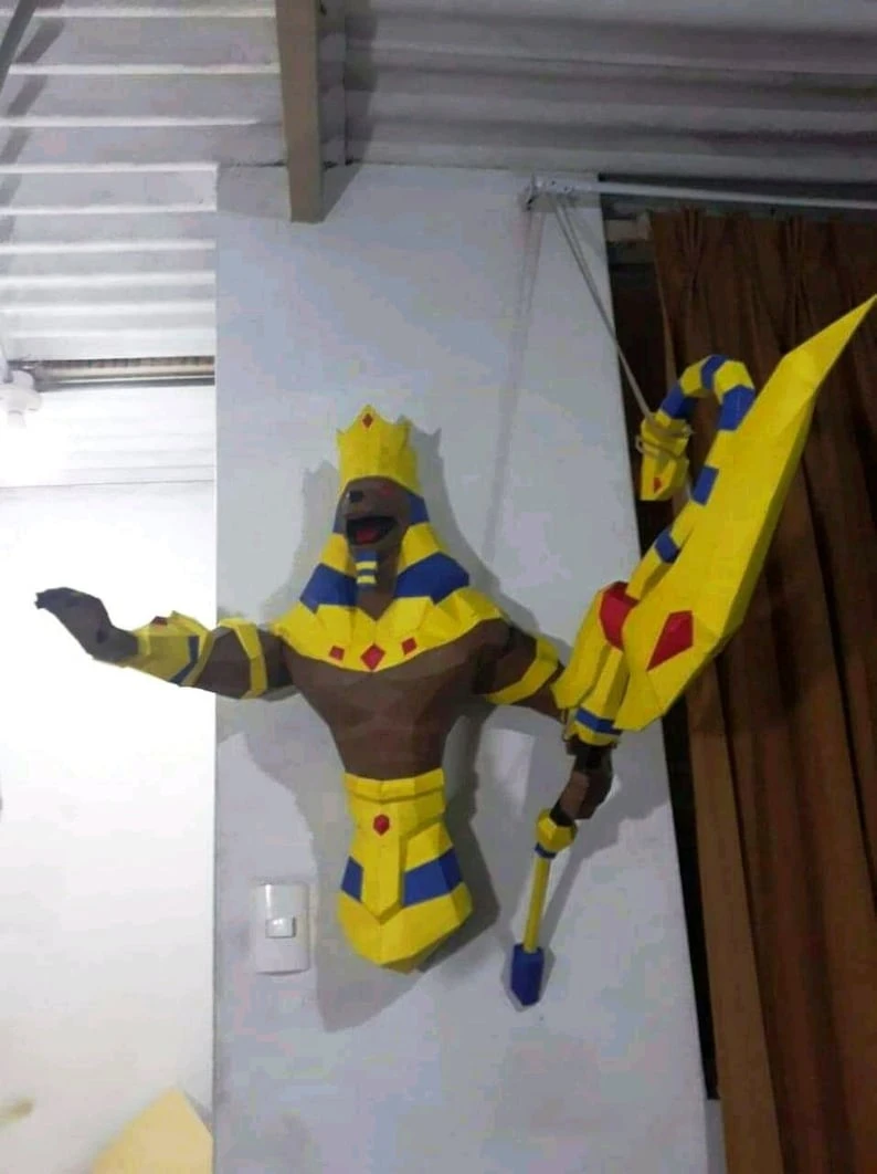 Anubis Papercraft , PDF Template, DIY 3d Model, FanArt, Paper Sculpture ...