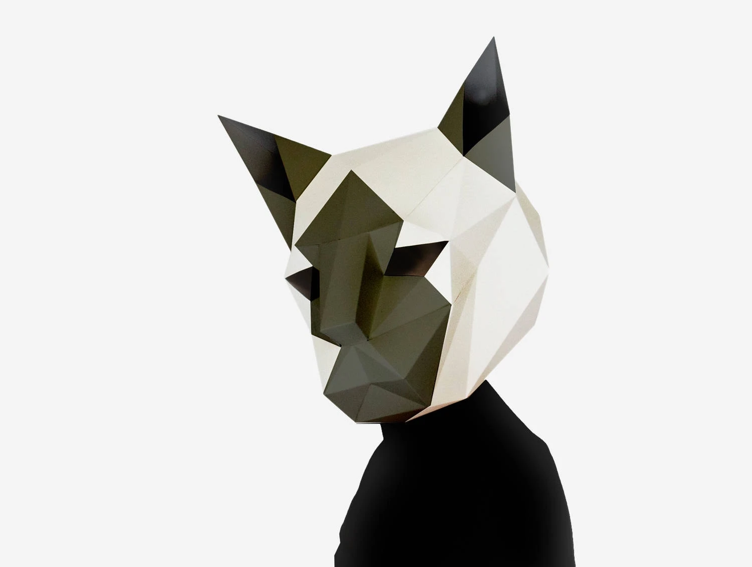 DIY Siamese Mask, Cat Mask, Halloween Mask, Paper Craft Template ...