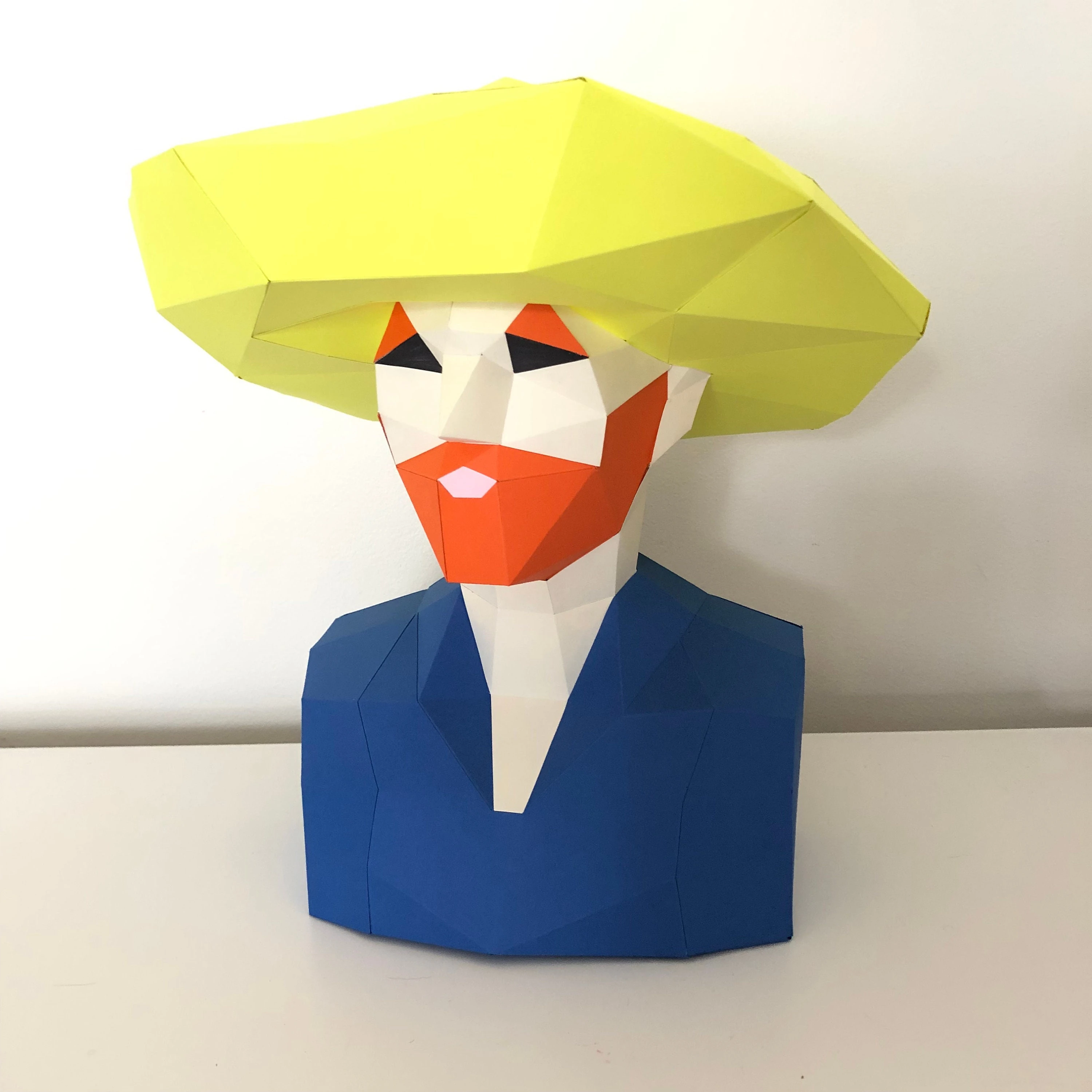 Van Gogh Bust papercraft. You get PDF digital file template and ...