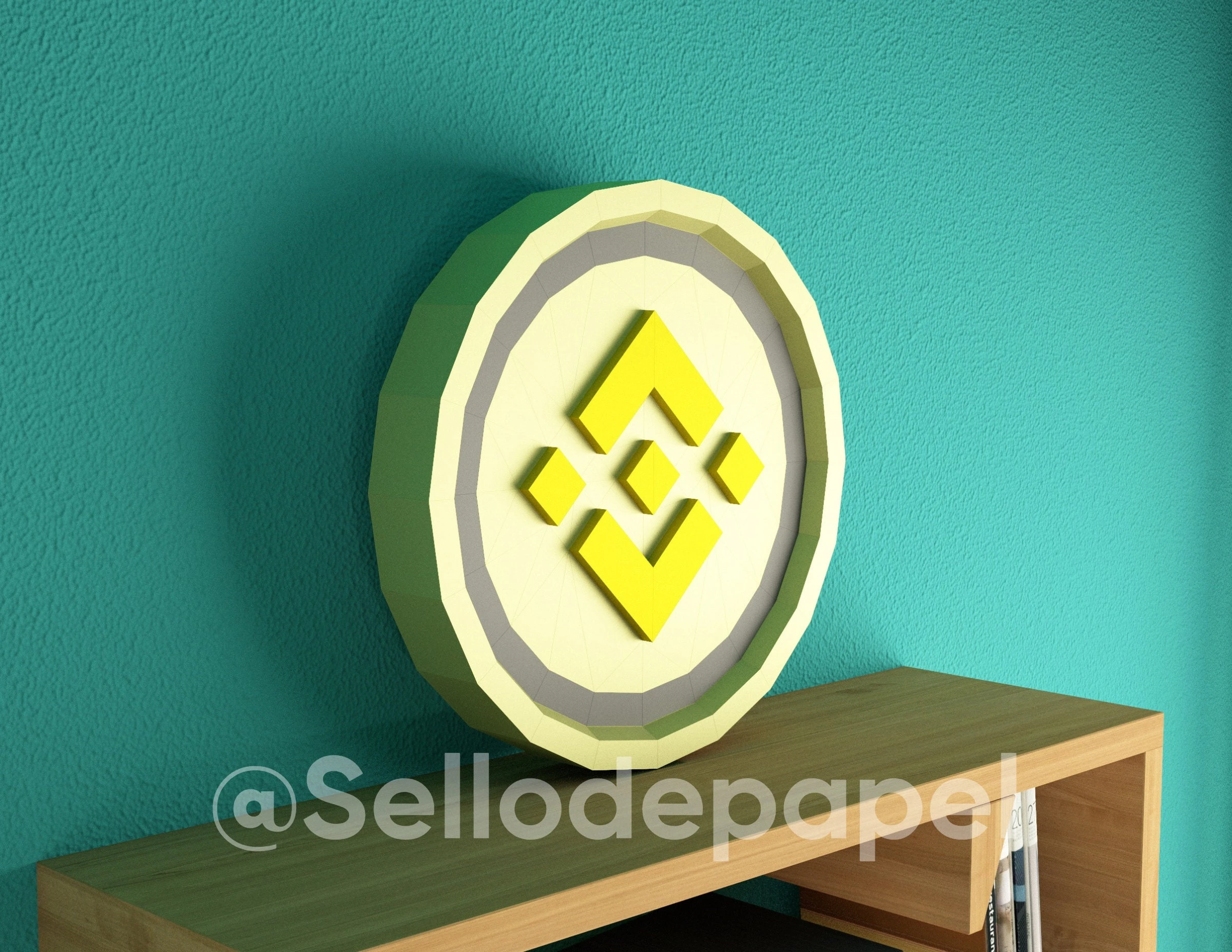 Binance Coin Crypto Papercraft PDF Plantilla DIY 3d Modelo FanArt ...