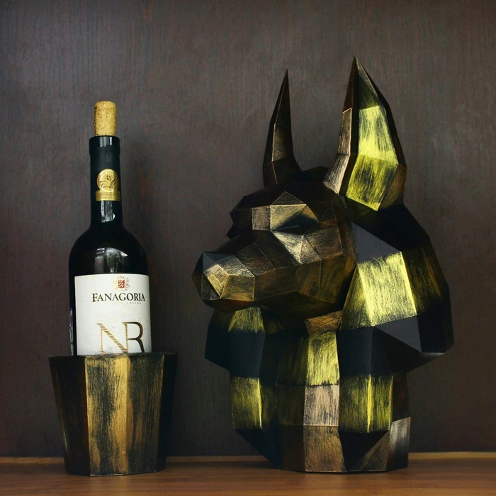 Anubis Wine Box Low Poly Papercraft, Paper Sculpture, Low Poly PDF ...