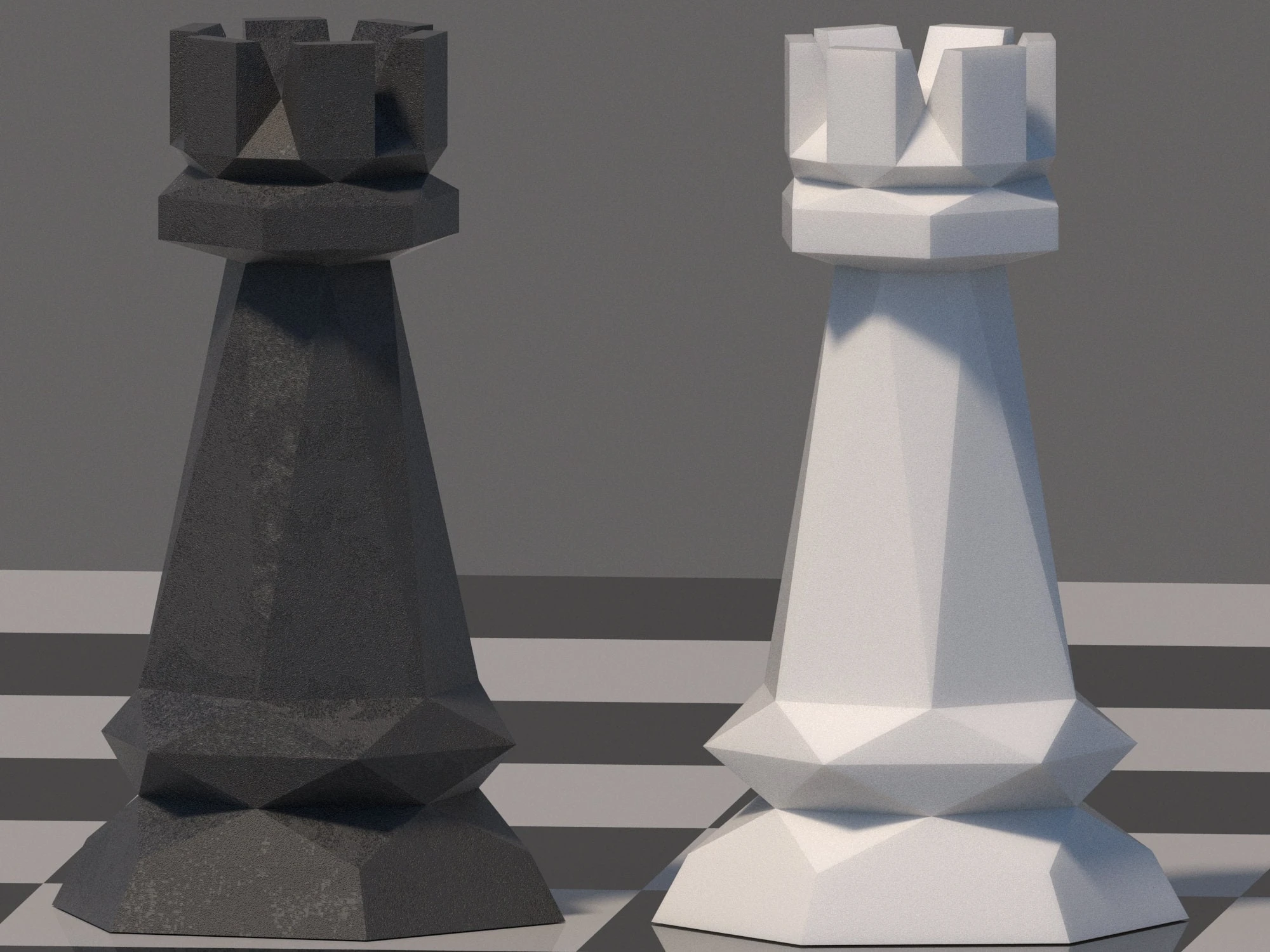 PDF papercraft chess rook template, for DIY, 3D Origami, Paper ...