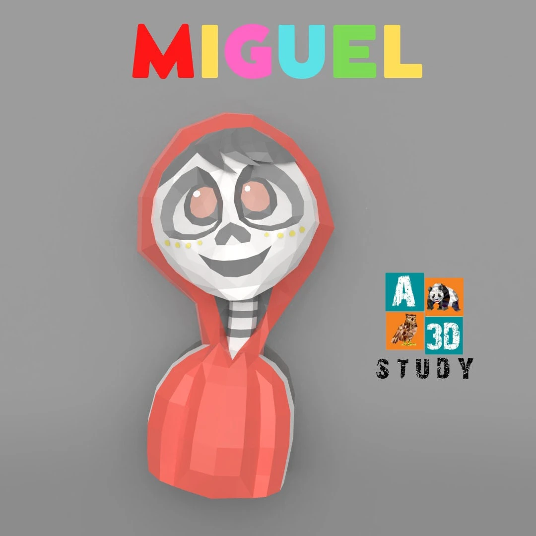 Miguel Rivera 2.0: Papercraft Design, PDF Template, DIY 3D Model ...