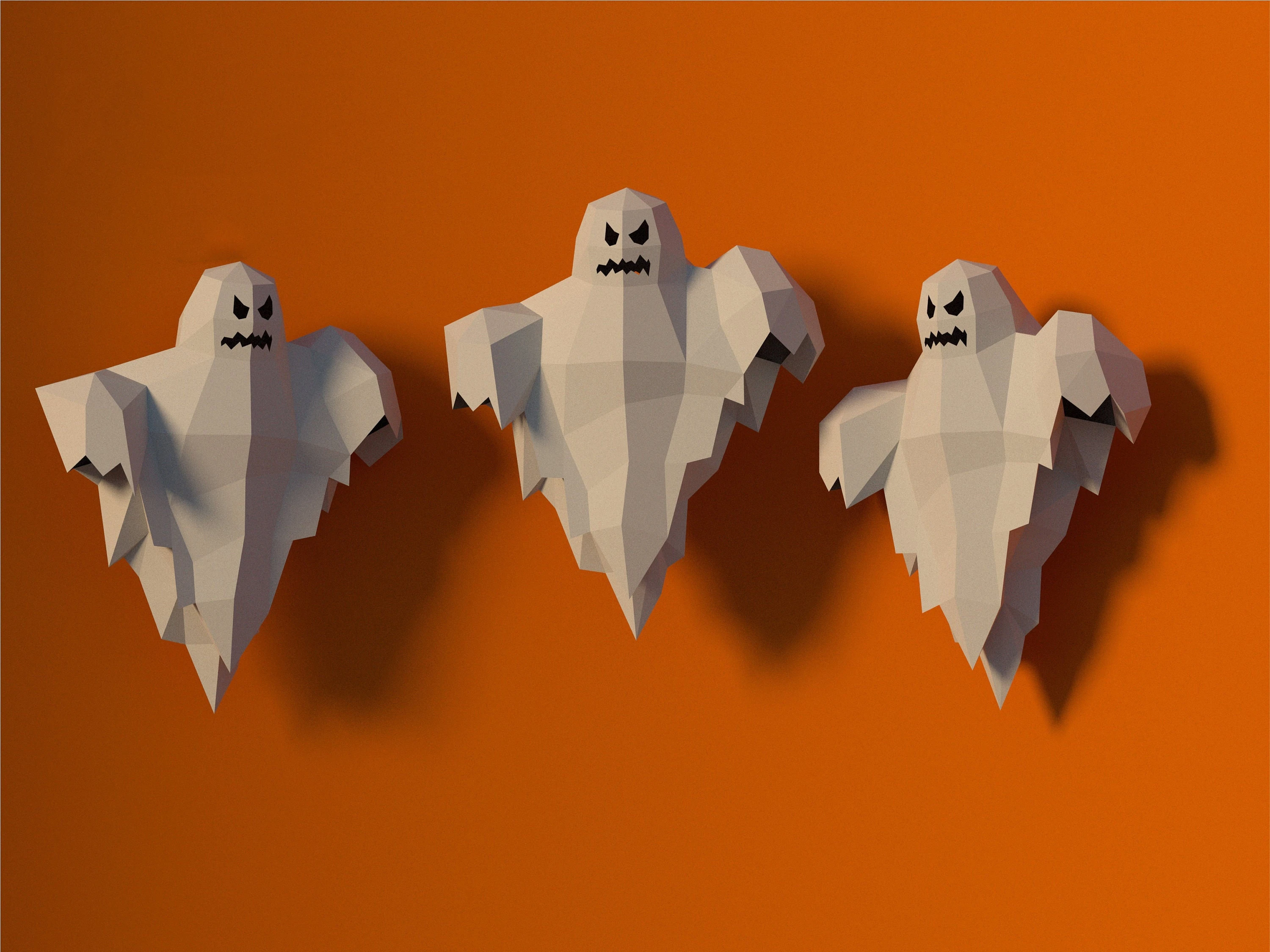 Papercraft DIY ghost , papercraft halloween ghost, ghost drawing, 3D ...