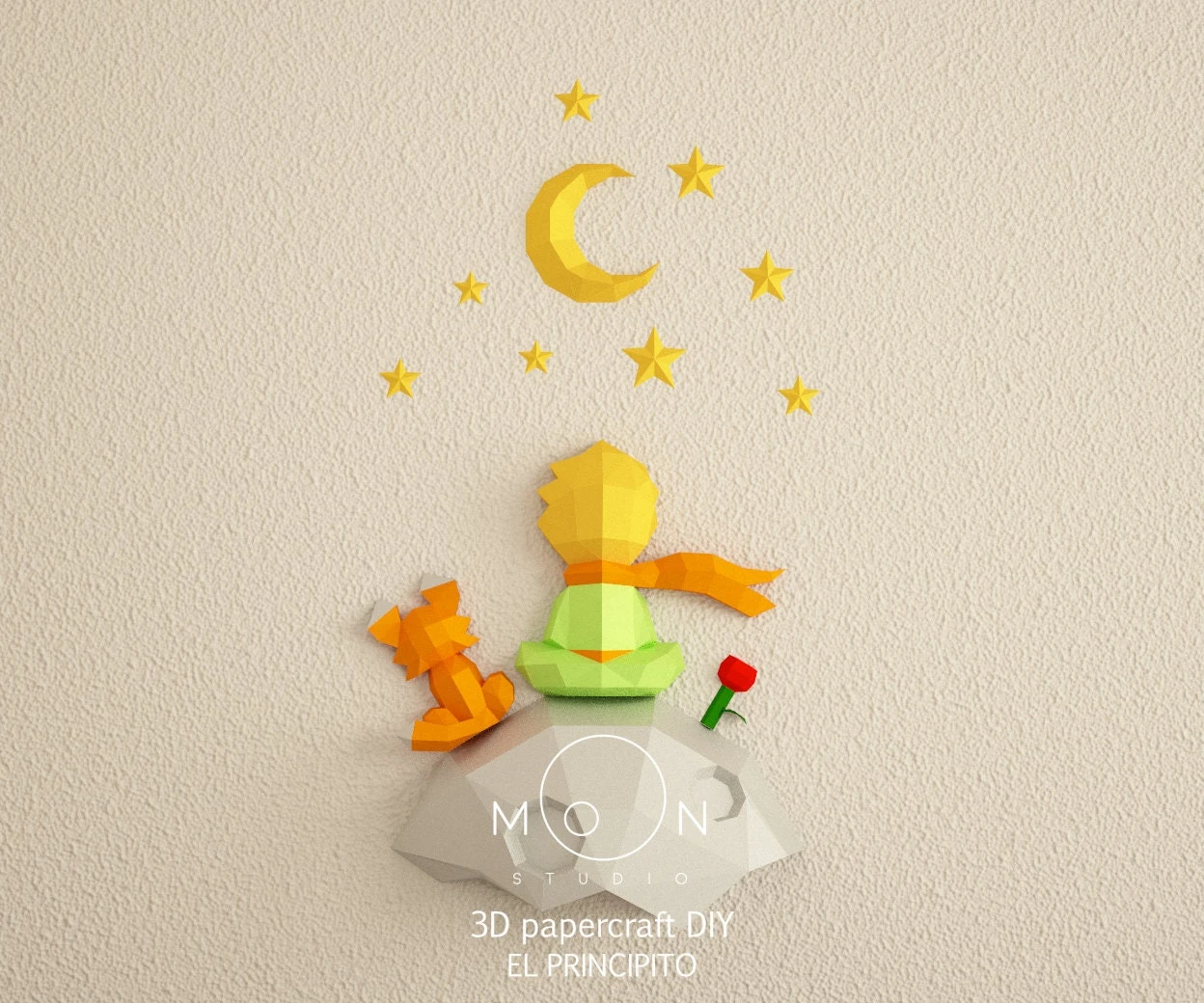 The Little Prince, DIY, Papercraft, PDF, Low Poly, 3D model, Craft ...