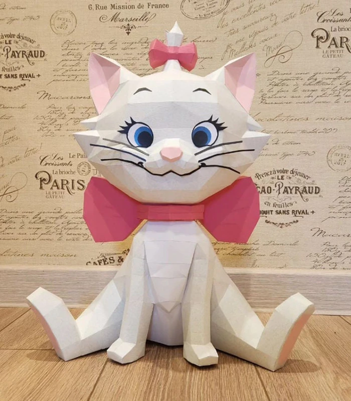 The Aristocats Kitty Marie Papercraft , PDF Template, DIY 3d Model ...